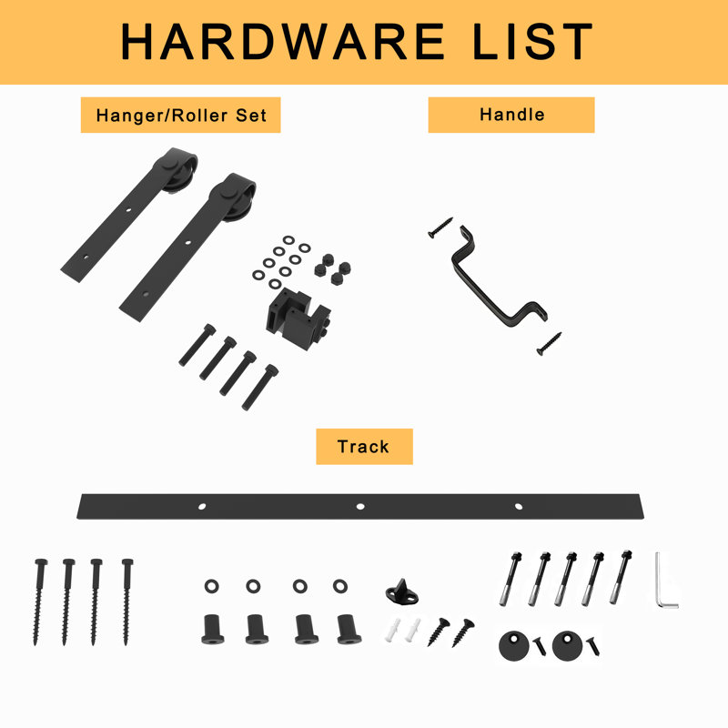 HOZONE Paneled Solid Manufactured Wood Barn Door with Installation Hardware Kit & Reviews | Wayfair